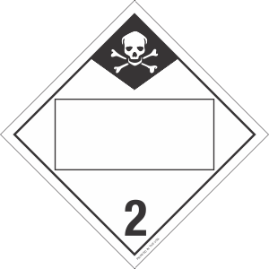 Vinyl Blank Inhalation Hazard Class 2 Placard